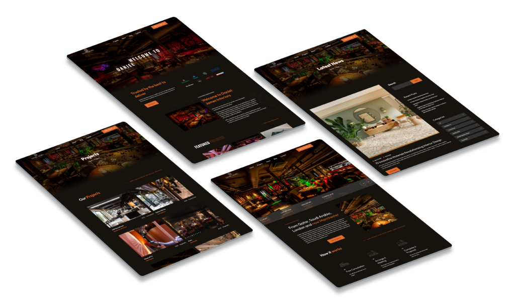 Daniel James Interiors Website Design | Whiteski Digital - UK